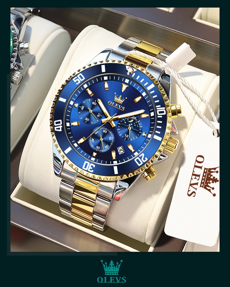 Olevs Men's Watch 2870 - 42.5mm, Quartz Watch, 7 Colors | Olevsstore.com