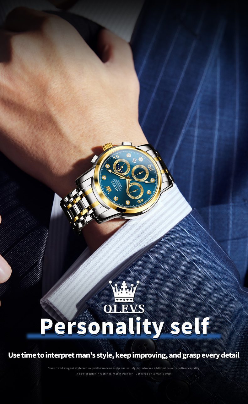 Olevs Men's Watch 2889 - 42mm, Quartz Watch, 7 Colors | Olevsstore.com