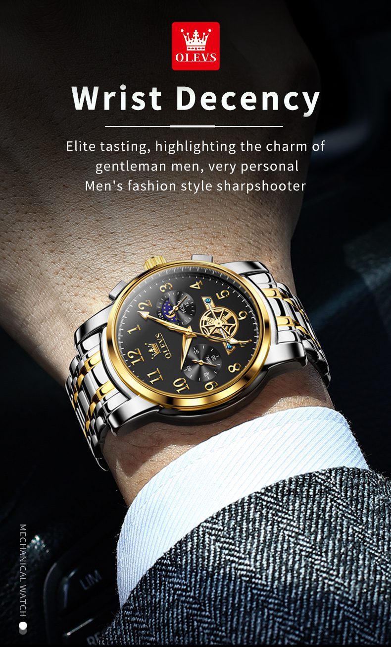 Olevs Men's Watch 2903 - 41mm, Quartz Watch, 5 Colors | Olevsstore.com