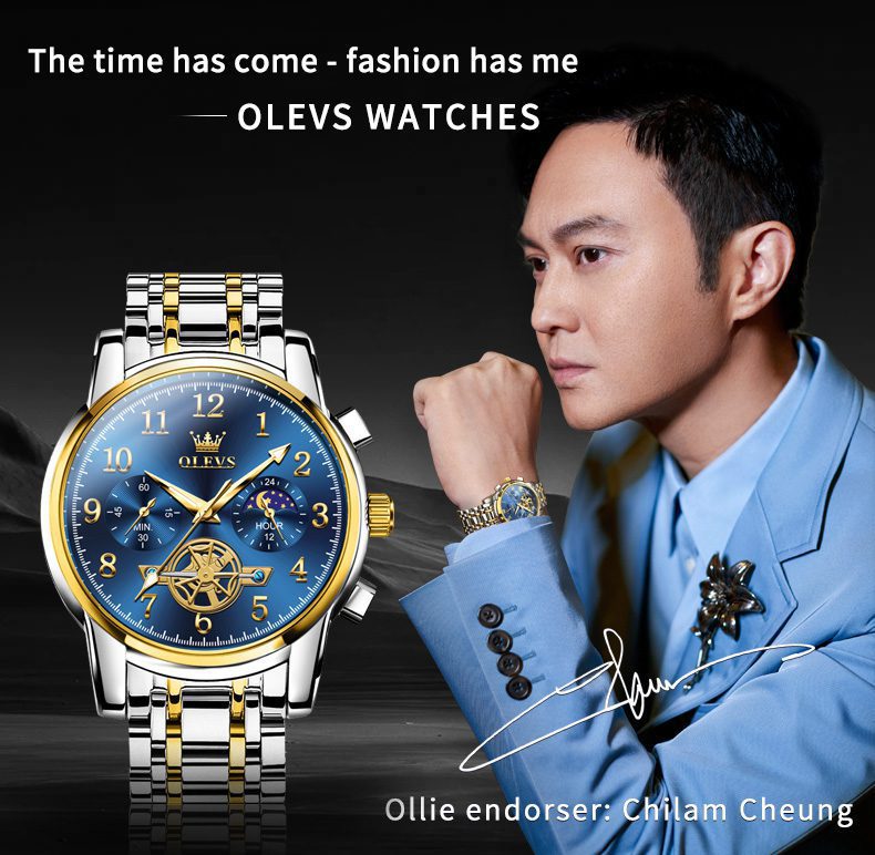 Olevs Men's Watch 2903 - 41mm, Quartz Watch, 5 Colors | Olevsstore.com