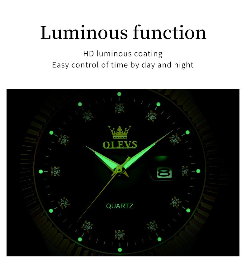 Olevs Couple Watch 5526 - 42-33mm, Quartz Watch, 6 Colors | Olevsstore.com