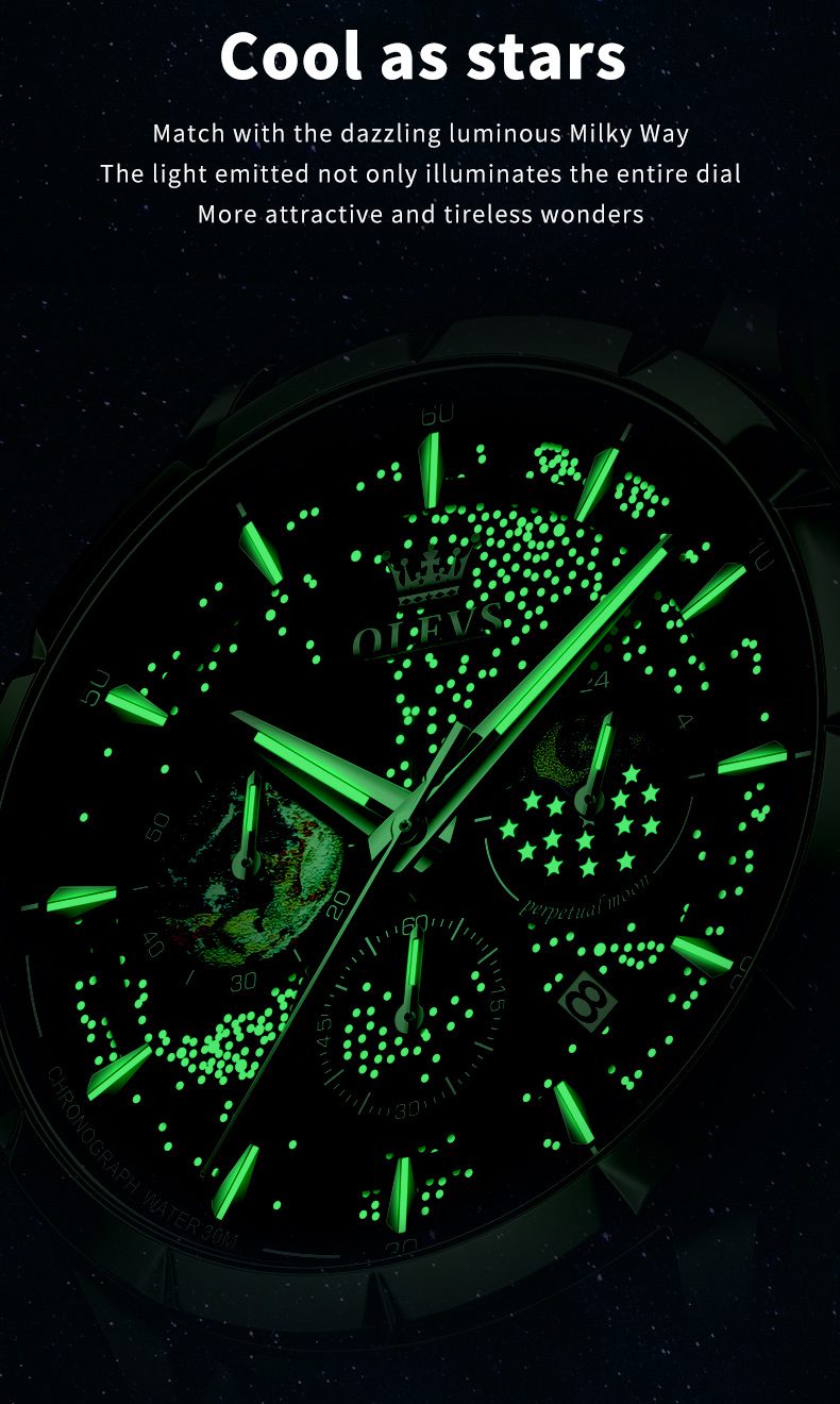 Olevs Men's Watch 5538S - 42mm, Quartz Watch, 3 Colors | Olevsstore.com