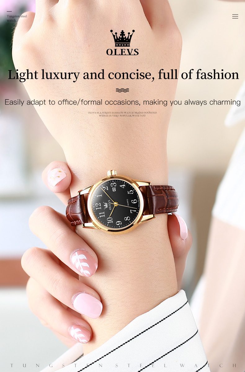 Olevs Couple Watch 5566 - 39mm, Quartz Watch, 4 Colors | Olevsstore.com