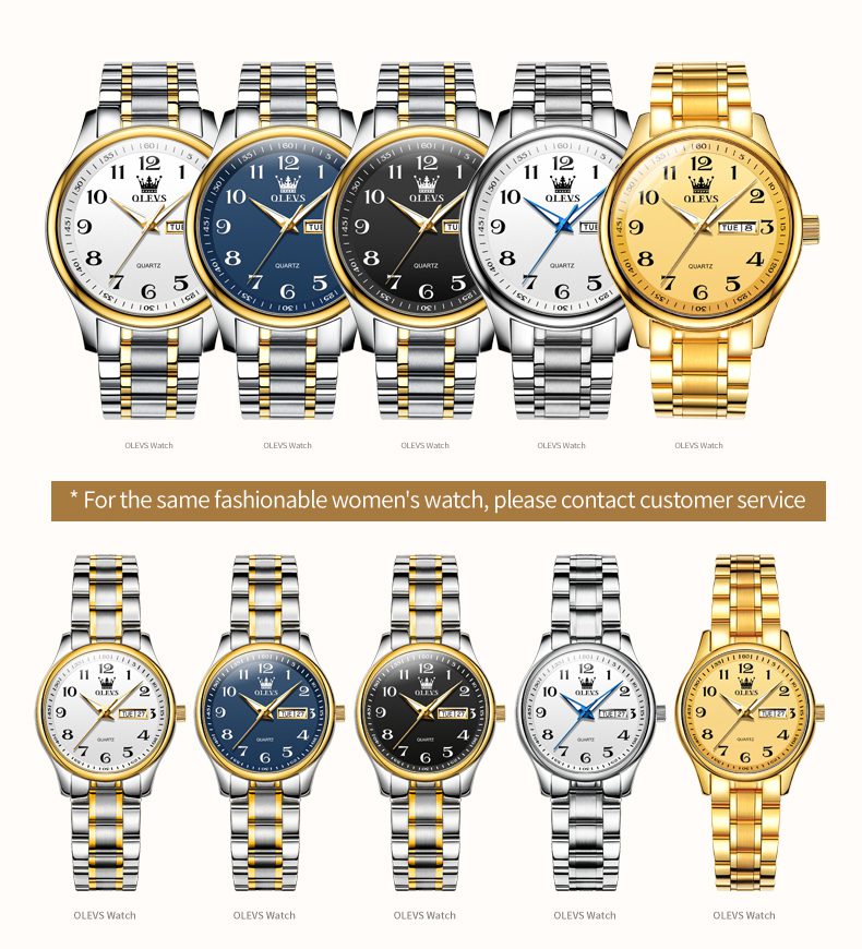 Olevs Couple Watch 5567 - Olevsstore.com