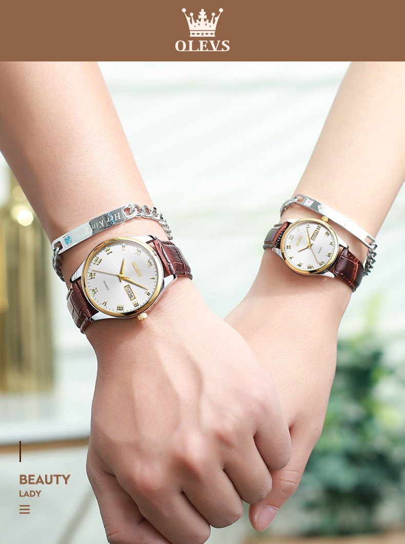 Olevs Couple Watch 5568 - Olevsstore.com