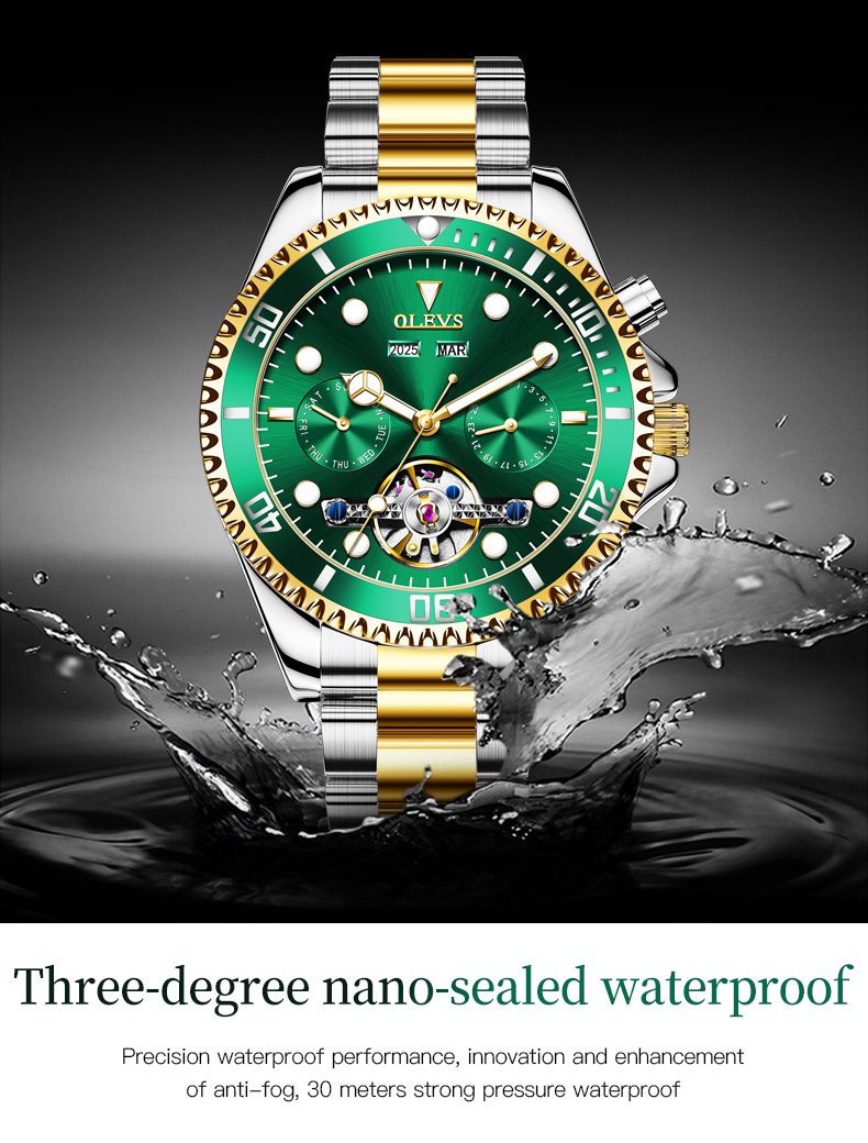Olevs Men's Watch 6605 - 42.8mm, Mechanical Watch, 4 Colors | Olevsstore.com
