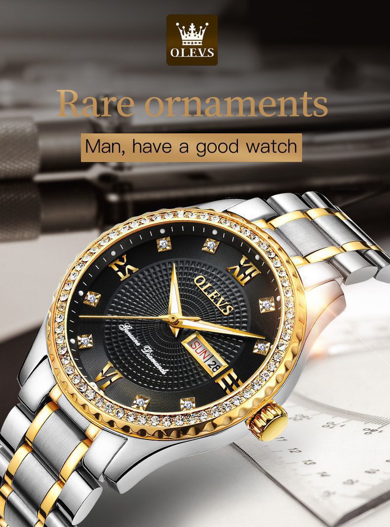 Olevs Men's Watch 6618 - 40mm, Quartz Watch, 4 Colors | Olevsstore.com