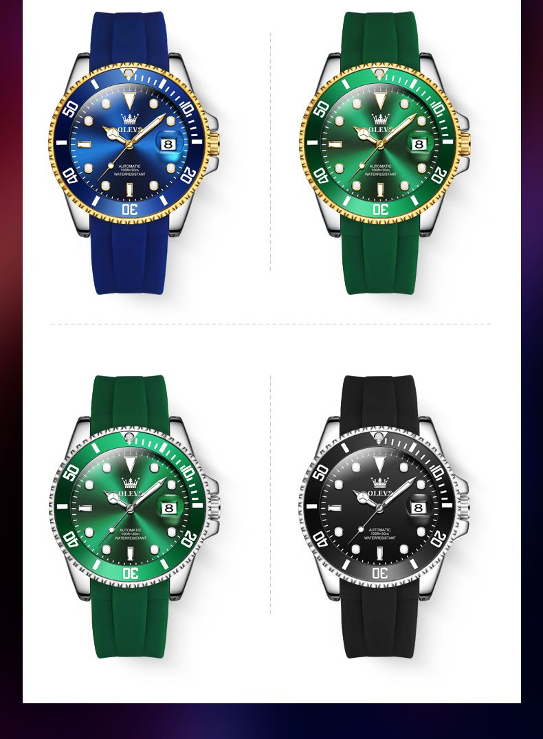 Olevs Men's Watch 6650J - 41mm, Mechanical Watch, 5 Colors | Olevsstore.com