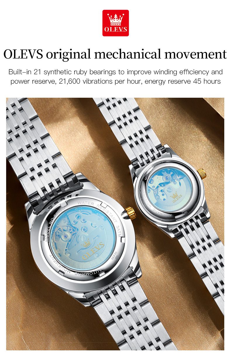 Olevs Couple Watch 6666 - Olevsstore.com
