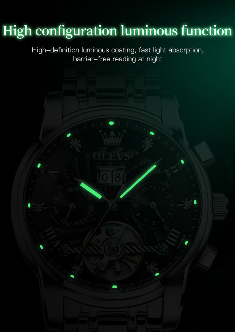 Olevs Men's Watch 9910 - 41mm, Mechanical Watch, 6 Colors | Olevsstore.com