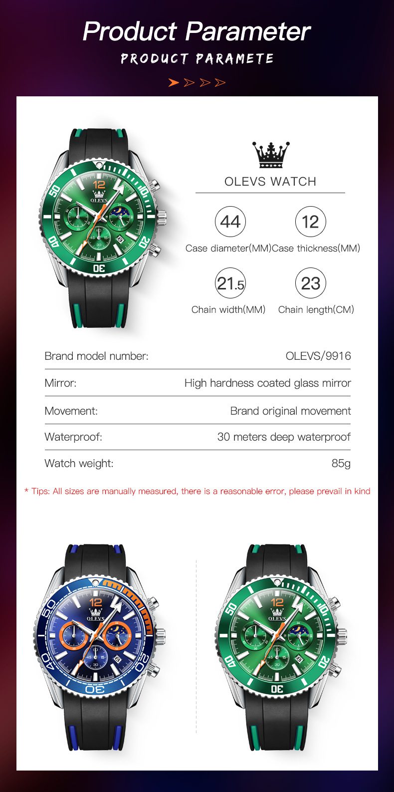 Olevs Men's Watch 9916 - Olevsstore.com