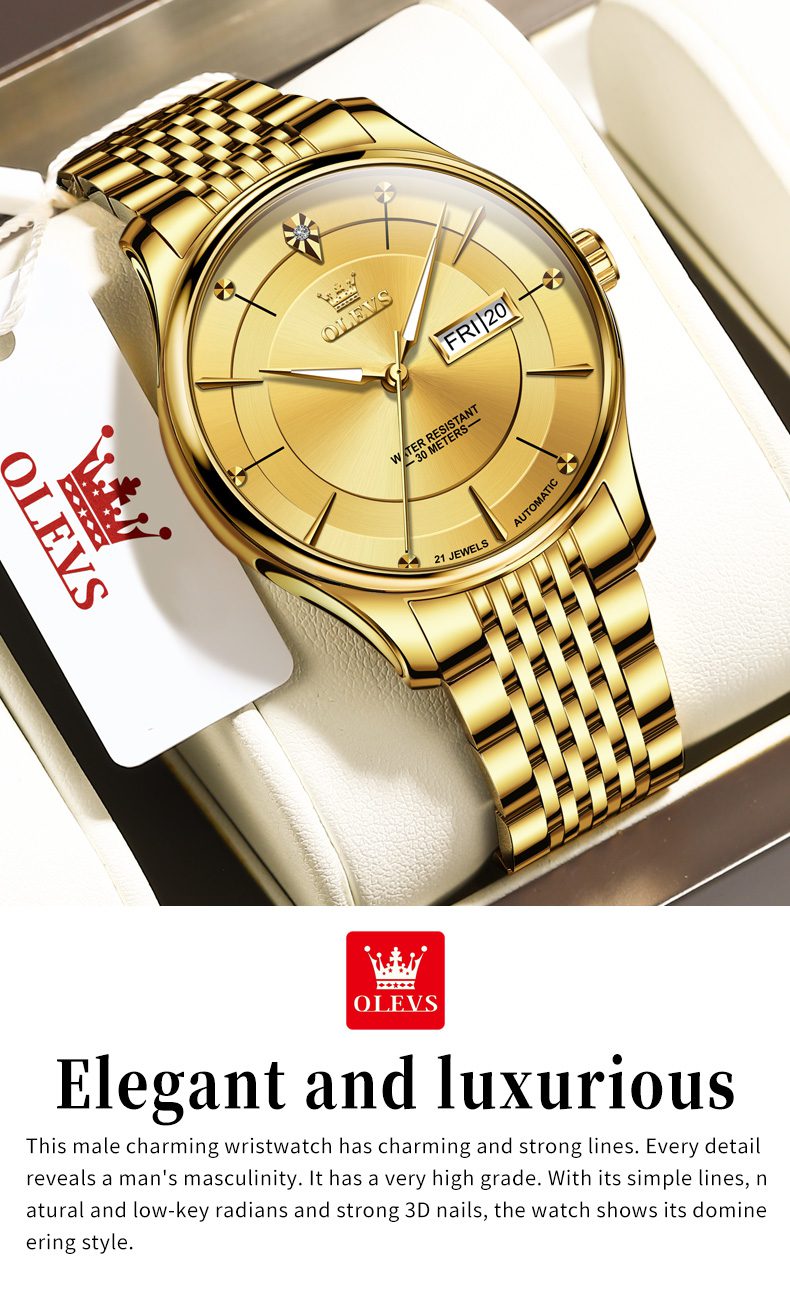 Olevs Men's Watch 9927 - 40.5mm, Mechanical Watch, 4 Colors ...