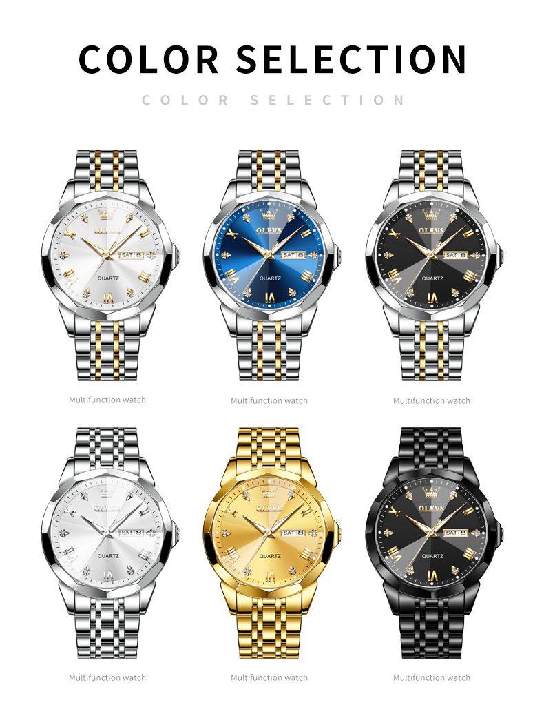 Olevs Men's Watch 9931 - 41mm, Quartz Watch, 6 Colors | Olevsstore.com