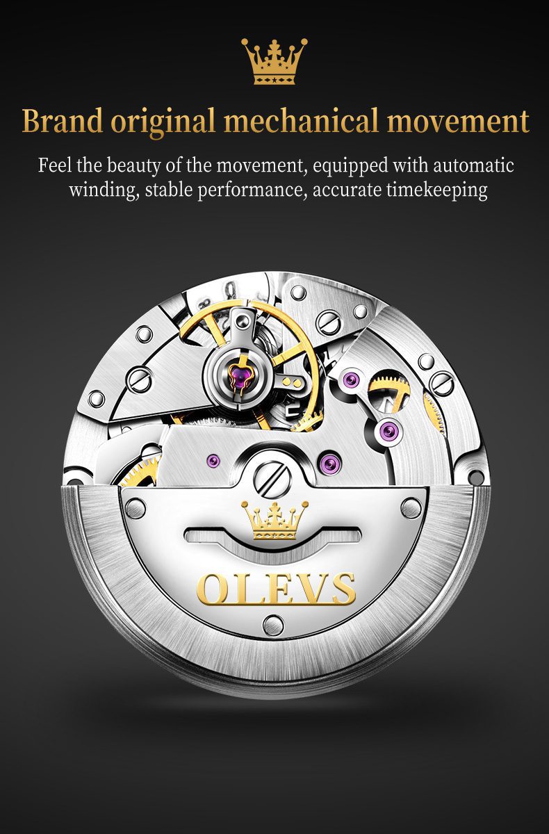 Olevs Men's Watch 9946 - 42mm, Mechanical Watch, 5 Colors | Olevsstore.com