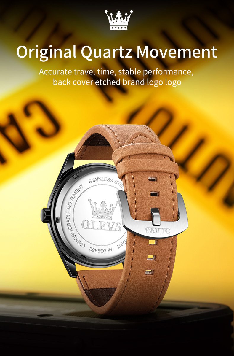 Olevs Men's Watch 9962 - 43mm, Quartz Watch, 2 Colors | Olevsstore.com